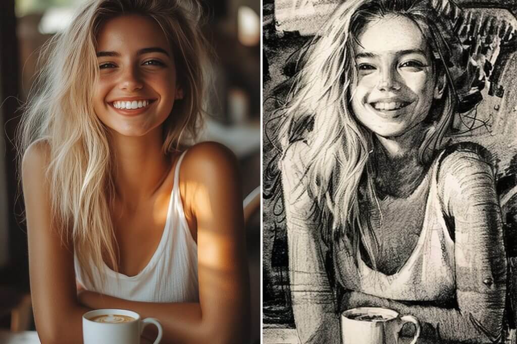 Turn Photo to Line Drawing Art Online for Free | insMind