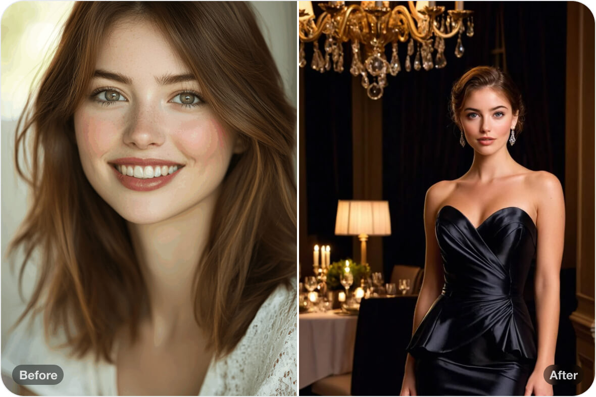 AI Photoshoot: Turn Selfie into Cinematic Shot (30+ Scenes)