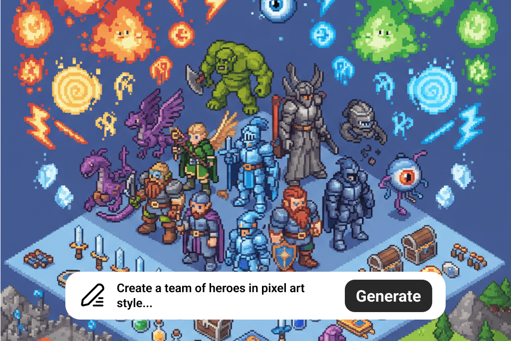 AI Sprite Generator for 2D Game Sprites | insMind