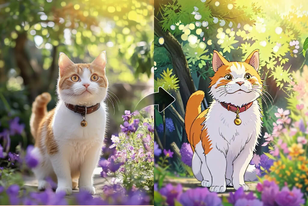 Cartoonize My Pet Online - Turn Pet Photo to Cartoon with AI