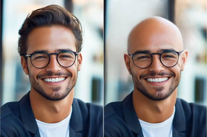 AI Bald Filter: Get Realistic and Sharp Bald Selfies Online