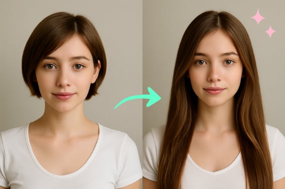 Try AI Long Hair Filter Online – Virtual Long Hair Simulator | insMind